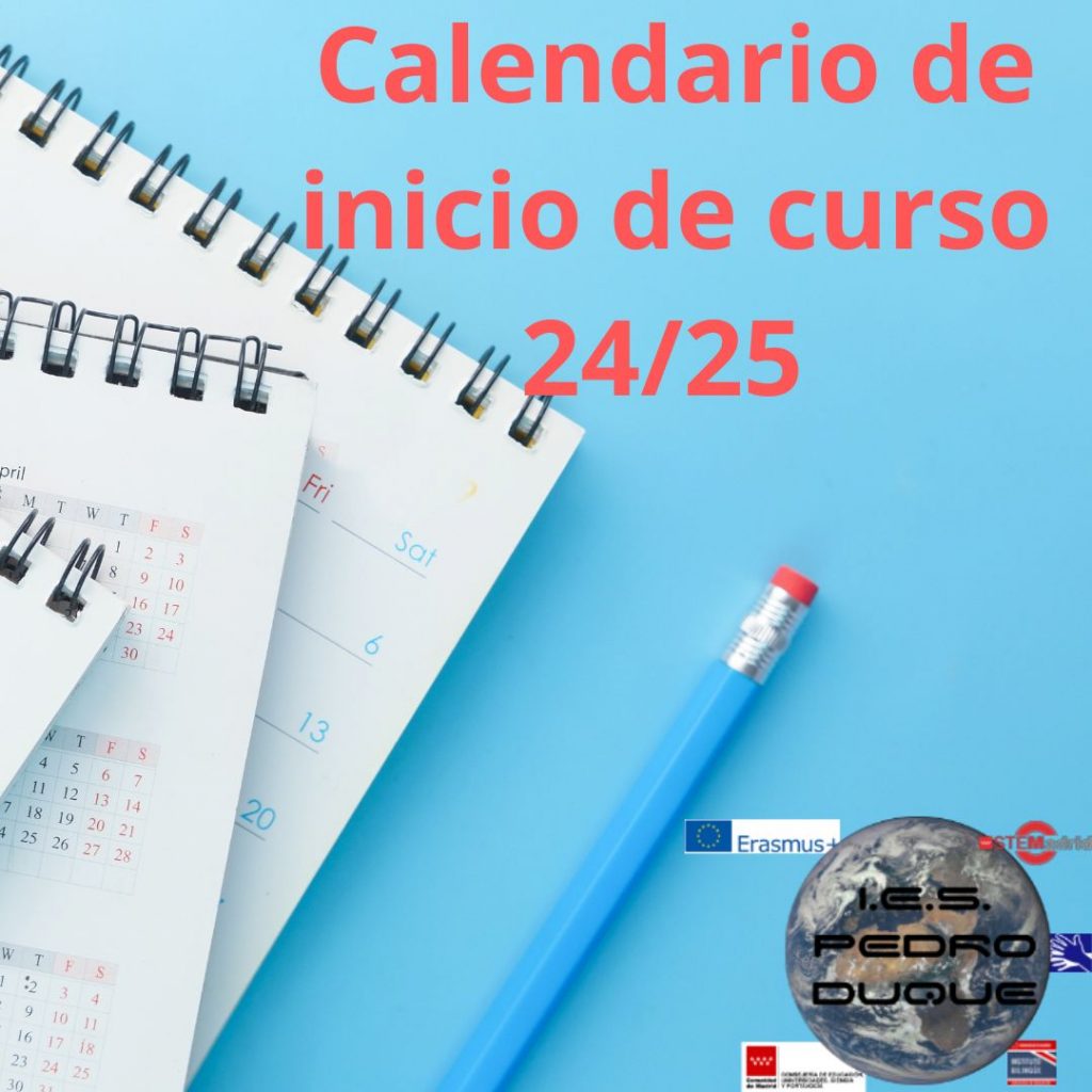 Calendario de inicio de curso 24-25 – I.E.S. Pedro Duque